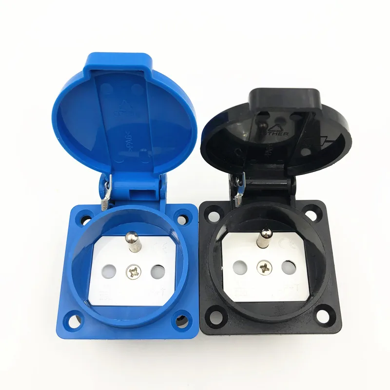 2pcs, 50x50mm, IP44 French waterproof socket 16A250V standard ...