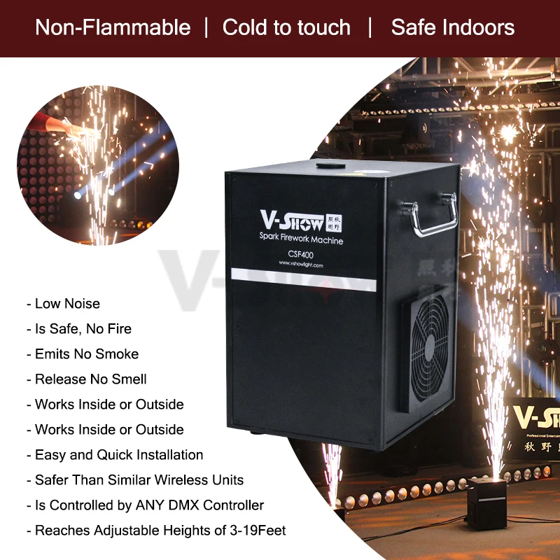 2019 400w Cold Spark Firework Machine For Wedding Celebration Dmx And ...