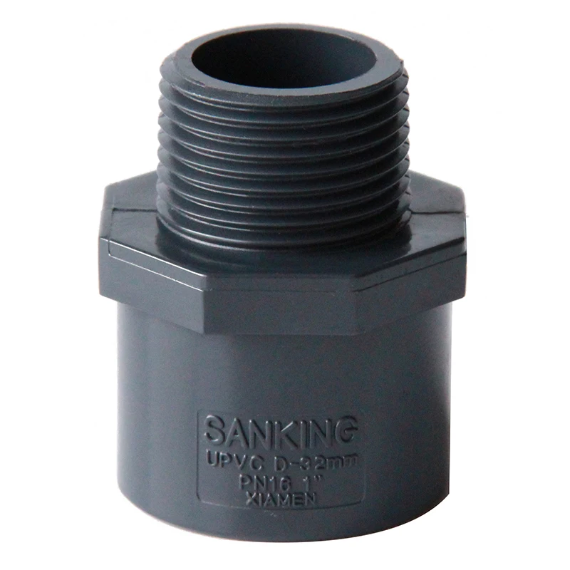 gogo PVC outside thread direct UPVC water supply pipe chemical fittings ...