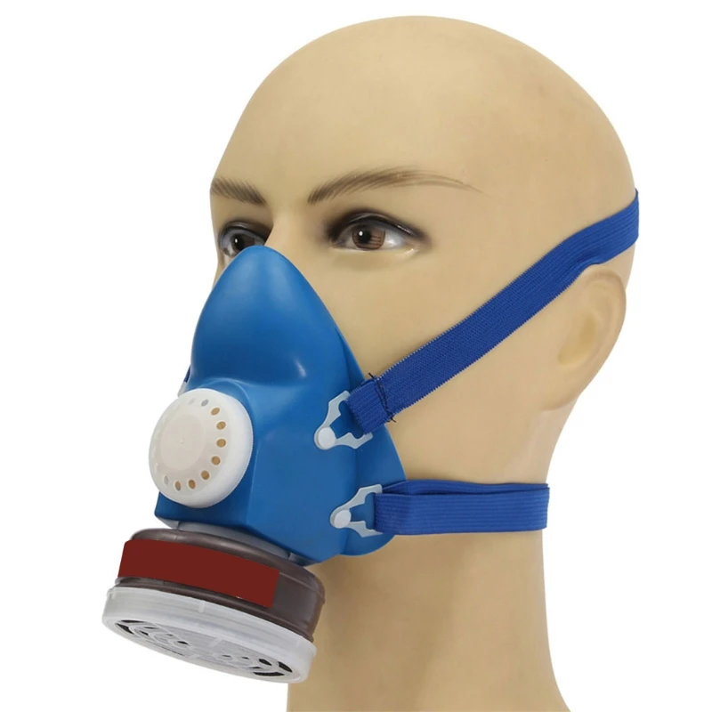 Self-Priming Filter Antivirus Half Mask Prevent Harmful Gas Facepiece ...