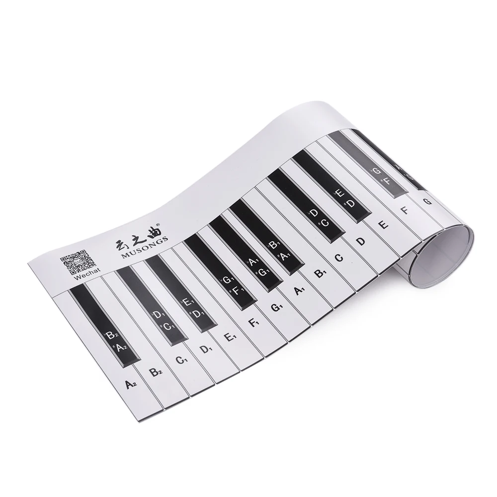 Fingering Version 88 Keys Piano Keyboard Fingering Practice Chart Sheet ...