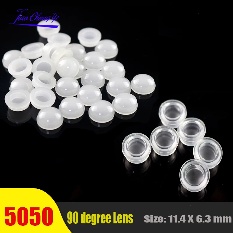 LED Lens Reflector Collimator For 5050 SMD 90 Degree 11x6mm Convex ...