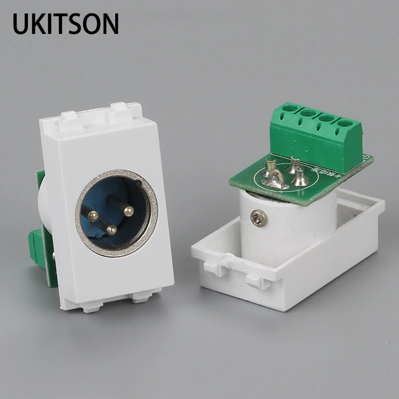 3Pins-XLR-Slot-Socket-Male-Plug-Free-Solder-XLR-Audio-Microphone ...