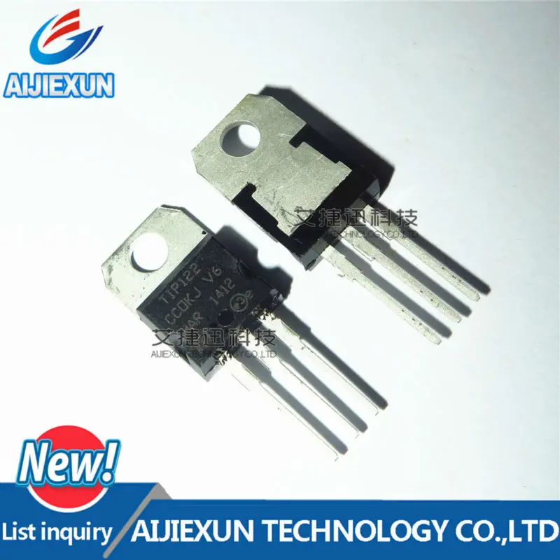 50 Uds TIP122 220 Trans Darlington, NPN, 100V 5A 3 Pin (3 + Tab) RoHS tubo 220: A nuevo y ...