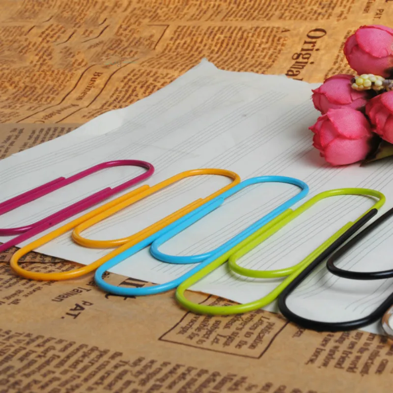 Clips de papel de tamaño grande, suministros de oficina, multicolores ...