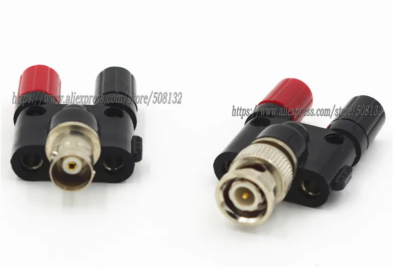 2-PCS-BNC-Male-and-Female-Stackable-to-Dual-4mm-Binding-Post-Banana ...
