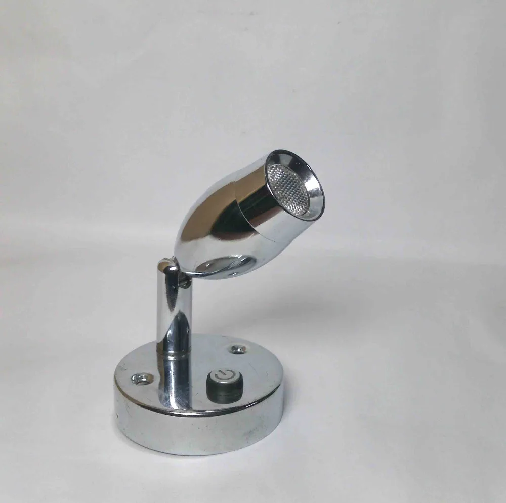 DC 12V Swivel Crystal LED Reading Lamp Bedside Lamp Boat/Caravan/Laptop ...