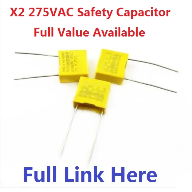 10PCS X2 Safety Capacitor 275VAC 102K 222K 472K 103K 223K 333K 473K ...