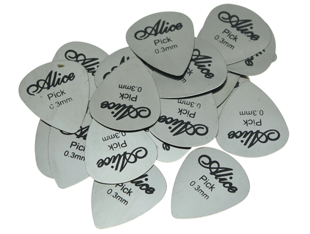 30pcs Alice Metal Guitar Pick Picks Stainless Steel Plectrums 0.3mm ...