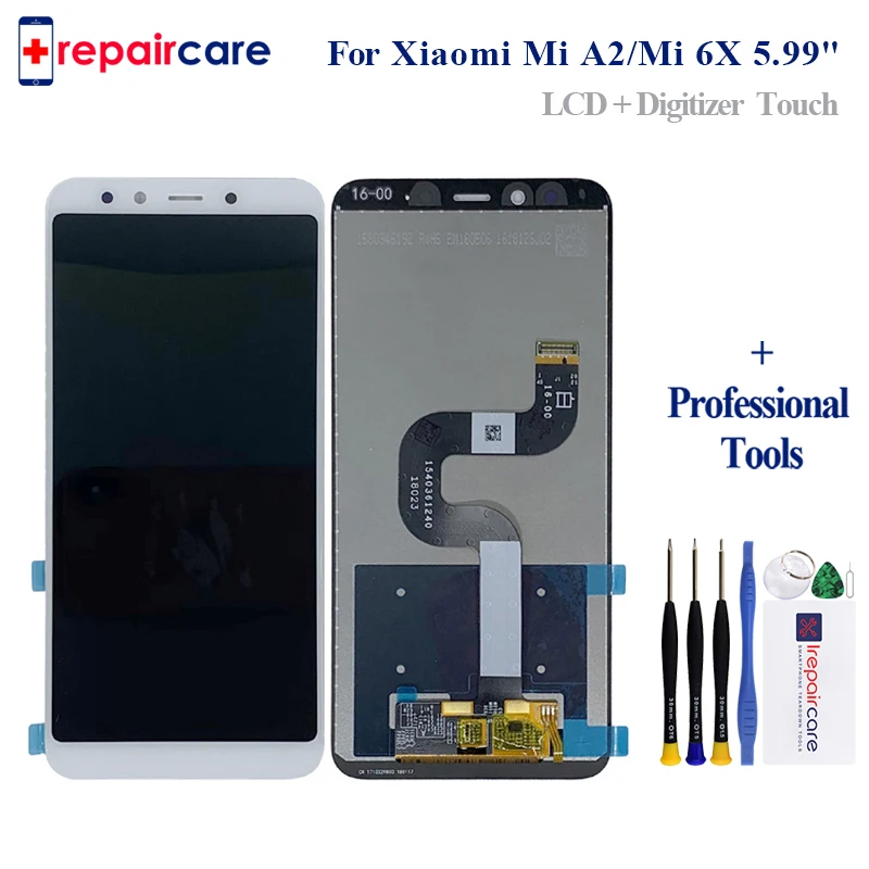 Xiaomi Mi A2 MIA2 LCD 디스플레이 디지타이저 터치 스크린 어셈블리 Xiaomi Mi 6X MI6X 교체 수리 ...