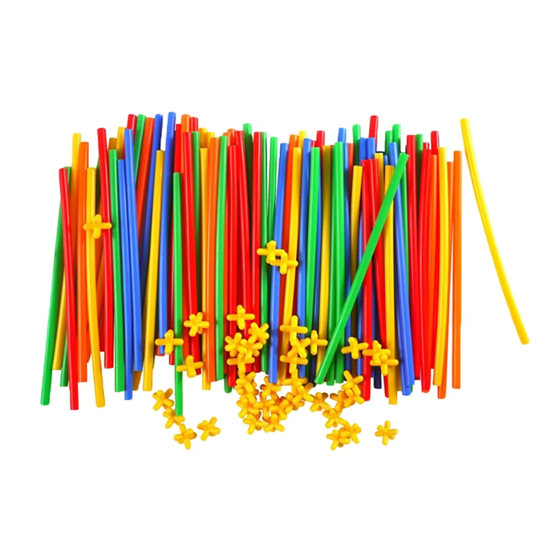 מוצר - Baby Puzzle Straw Blocks 100pcs/200pcs Children's Puzzle Straw ...