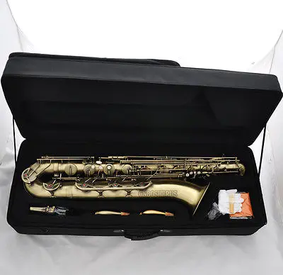 Professional Antique Baritone saxophone Eb Bari Sax Low A Key 2 Necks ...