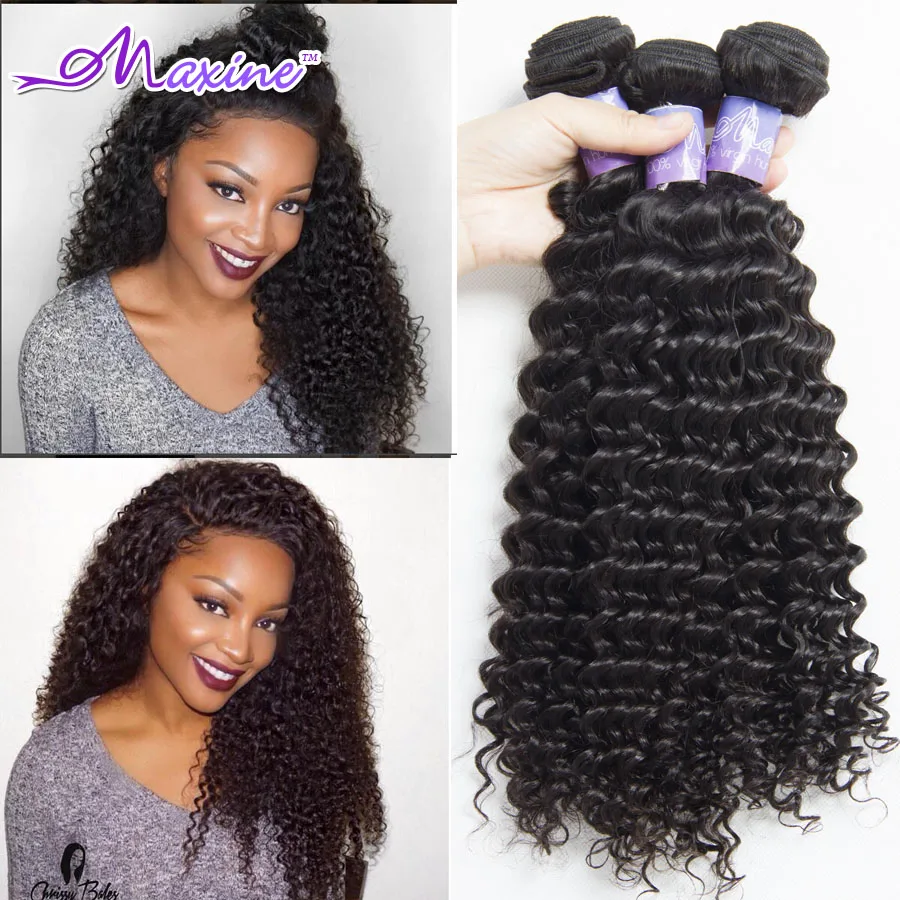 Maxine Hair Products Brazilian Virgin Hair Curly Weave Human Hair ...