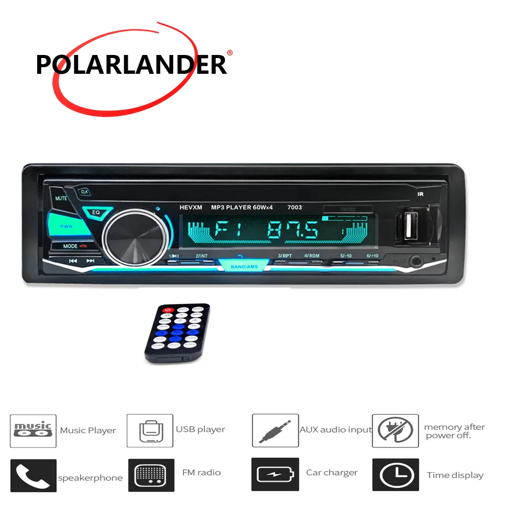 1 Din Stereo Audio Player Car MP3 Player Radio Cassette Recorder 7003 ...