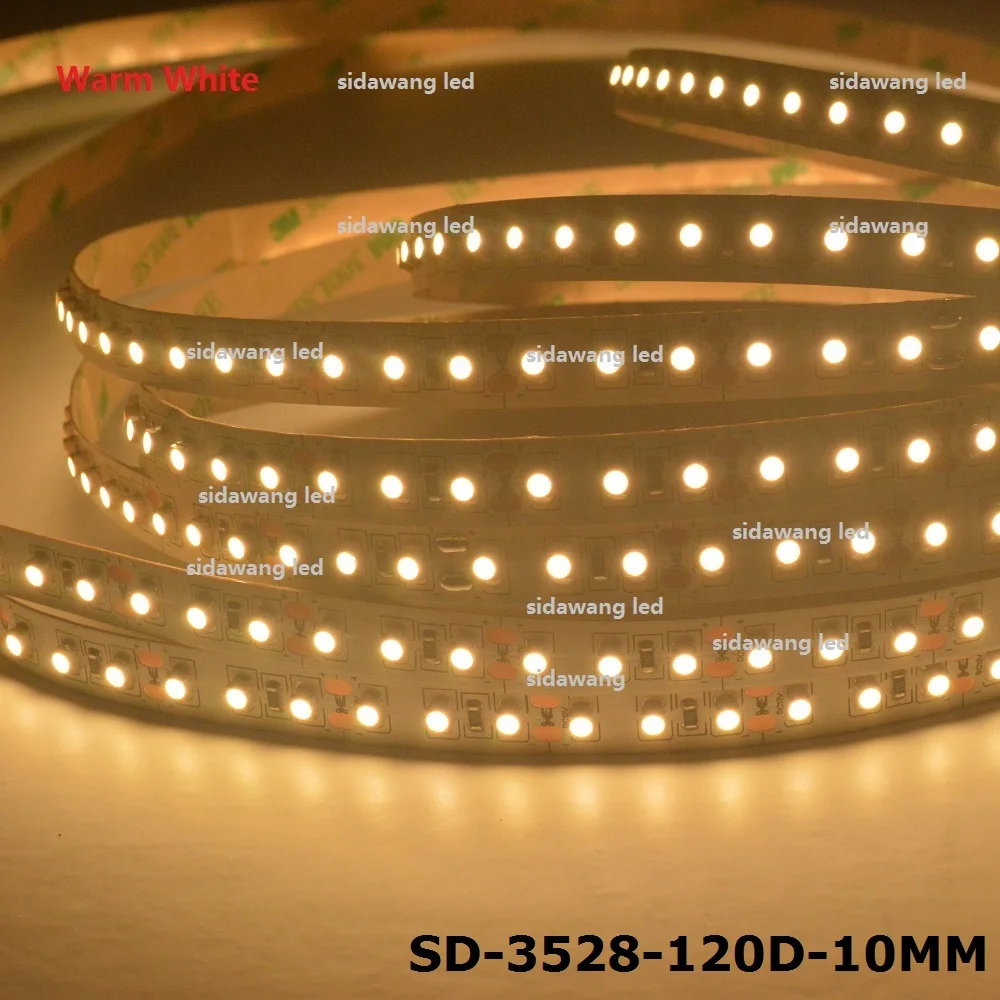 Cri > 95+ Ra Warm White 3000k 3528 Led Strip, 10mm Wide,super Bright ...
