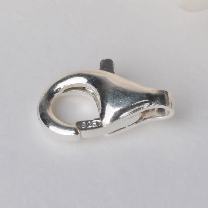 Solid 925 Sterling Silver Lobster Claw Clasp 8-16mm - AliExpress 36