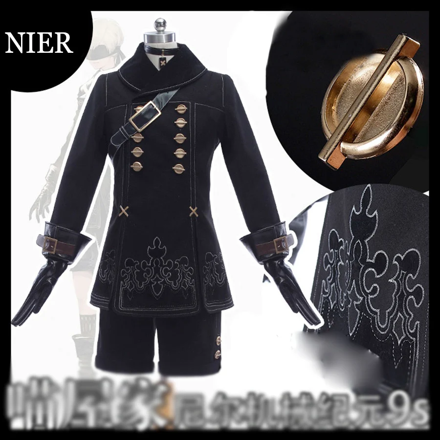 Game Nier Automata 2B Cosplay YoRHa No 2 Type B Costumes Men Black Top ...