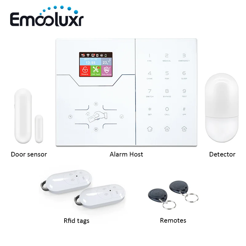 2021 WiFi/GSM Smart Home Alarm System HA VGW Color LCD Display APP ...