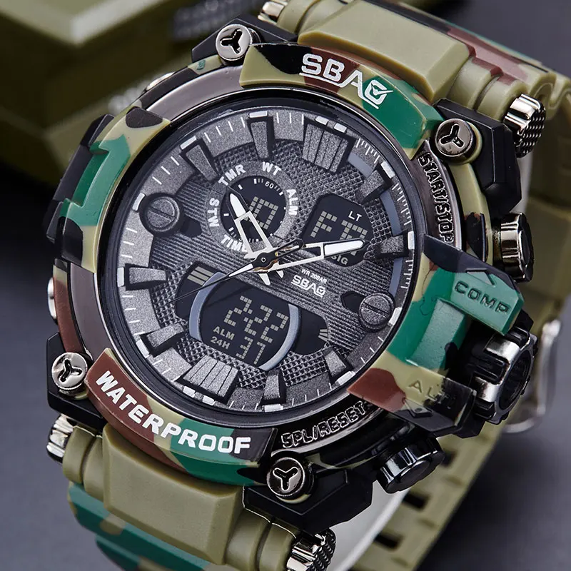 Male Camouflage Army Military Watch Men Top Brand Luxury Electronic Led ...
