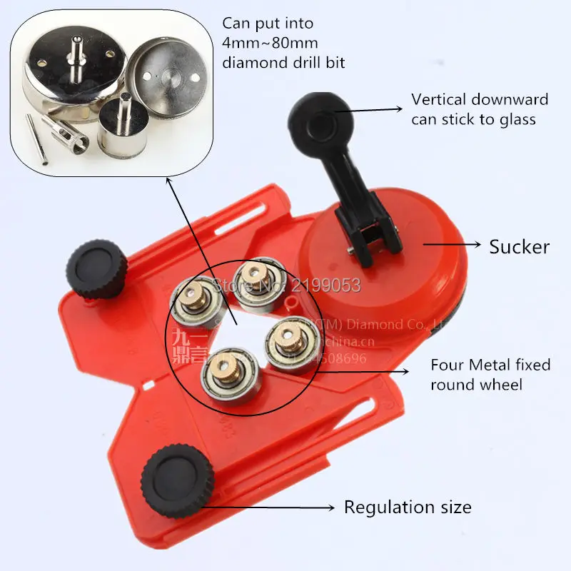 Adjustable Removable Plastic 1/8" To 3 1/4" Diamond Hole Saw Drill ...