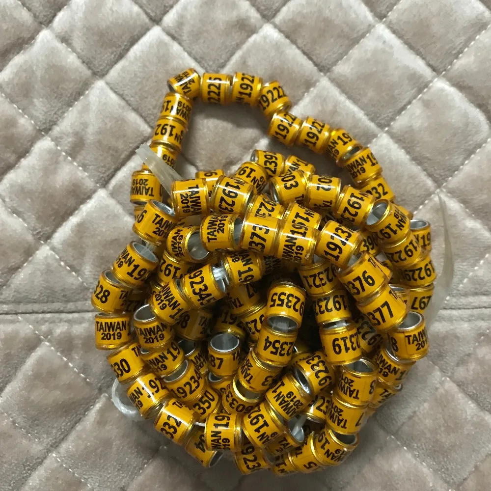 2019 Orange pigeon rings bird ring 200pcs/Lots taiwan good quality 8mm ...