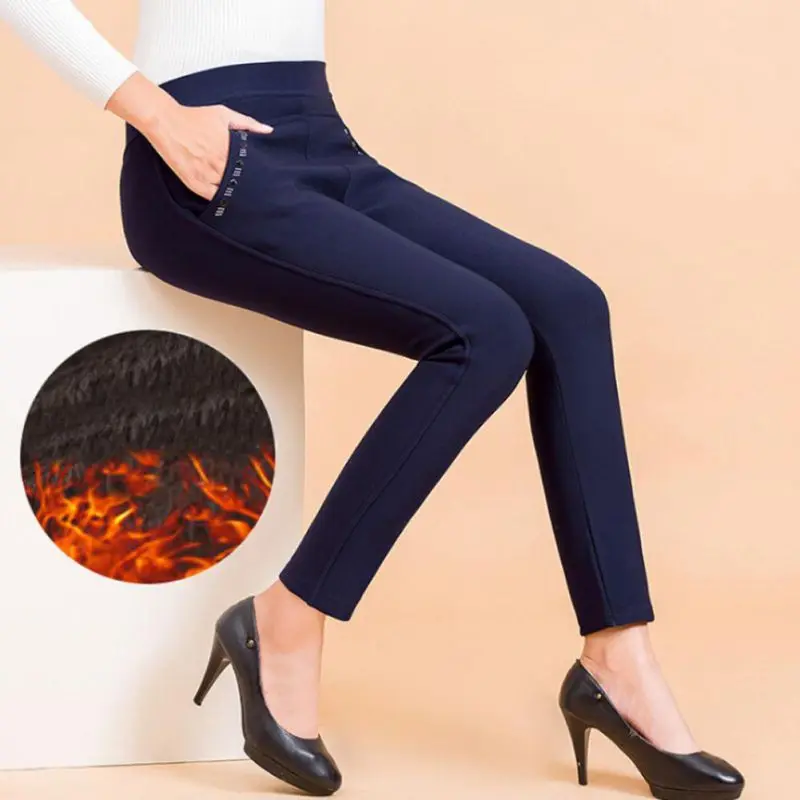 Buy 2019 Warm Pants Womens Thick Winter Pants Women Plus Size Warm Fleece