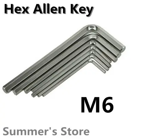 20pcs/lot Hex Allen Key 6mm Wrench 6mm Spanner 6mm Hex Key M6 CR V-in ...