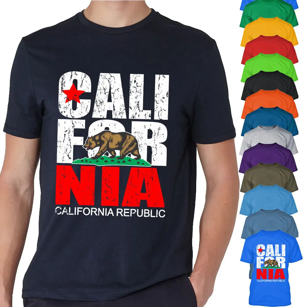 CALIFÓRNIA REPÚBLICA Cali Tshirt Dos Homens Camiseta Cali Califórnia ...