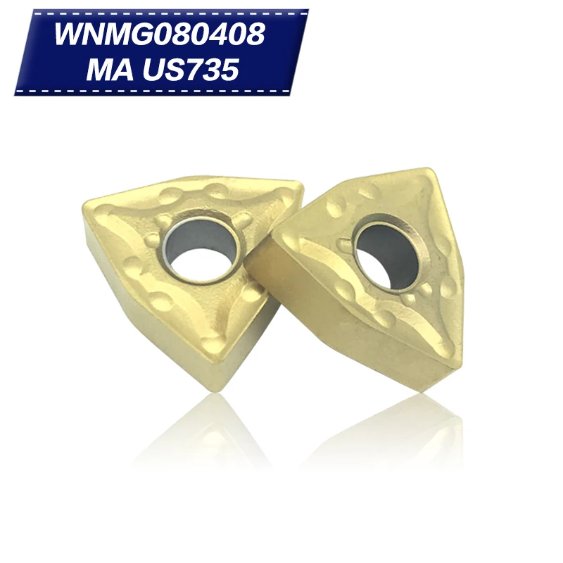 20pcs WNMG080408 MA US735 External Turning Tools Carbide inserts Cutting Tool CNC Tools Lathe ...