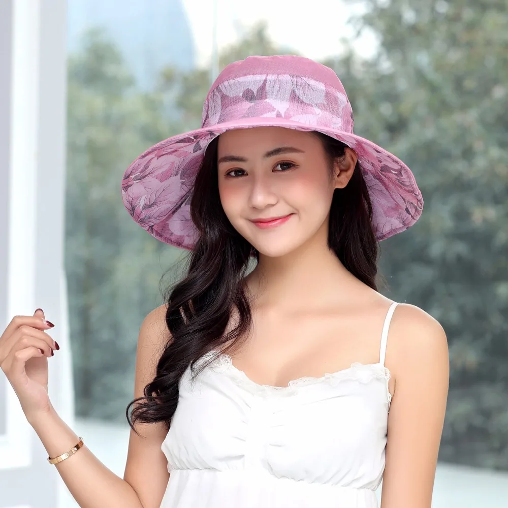 Summer New Ladies Hat Organza Visor Outdoor Travel Sunscreen Uv