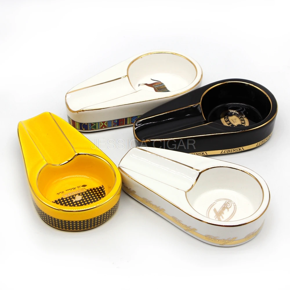 Round Ceramic Mini Ashtray Travel Cigar Ash Tray Portable Table ...