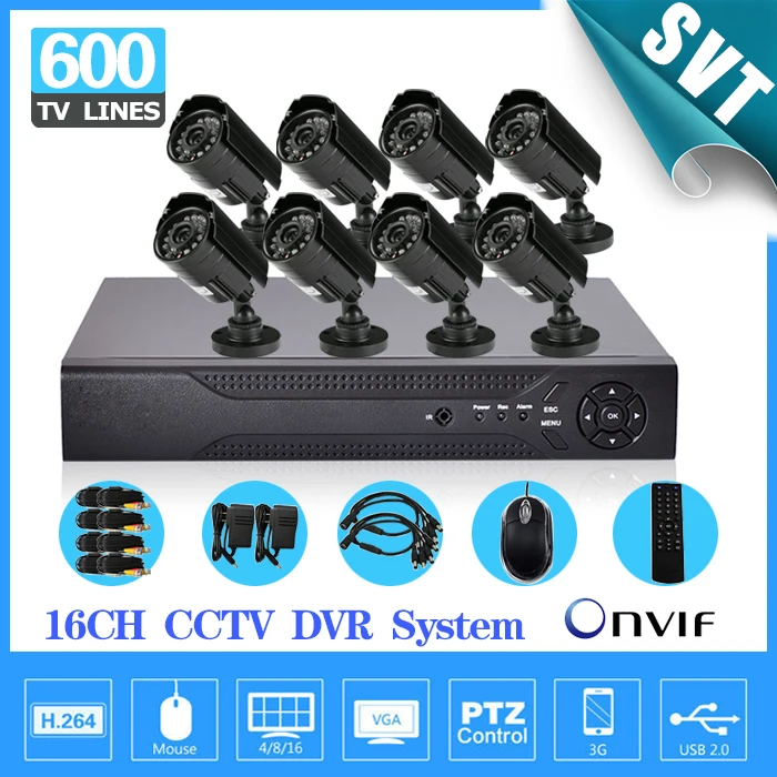 8CH CCTV Security Camera System 16CH HDMI DVR Outdoor Day Night IR ...