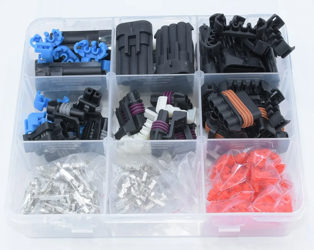 Delphi Metri 팩 밀폐형 1.5 시리즈 커넥터 키트, 커넥터, 씰, 핀 12052641, 12052634 ...