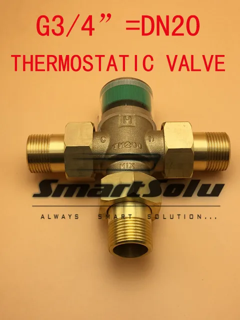 Válvula termostática DN20 (G3/4 ") de envío gratis, válvula mezcladora termostática, válvula ...