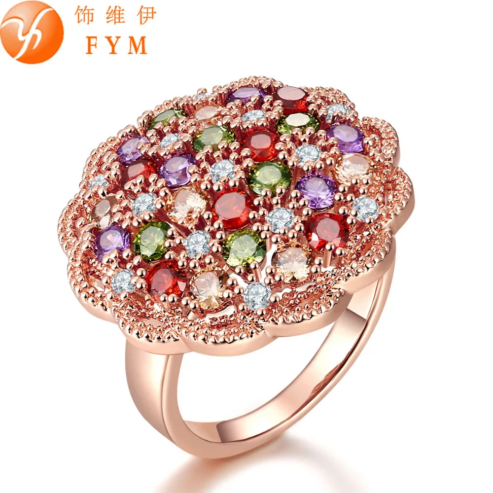 Aliexpress.com : Buy Luxury Fashion New Classic Ring Flower Gold Color ...
