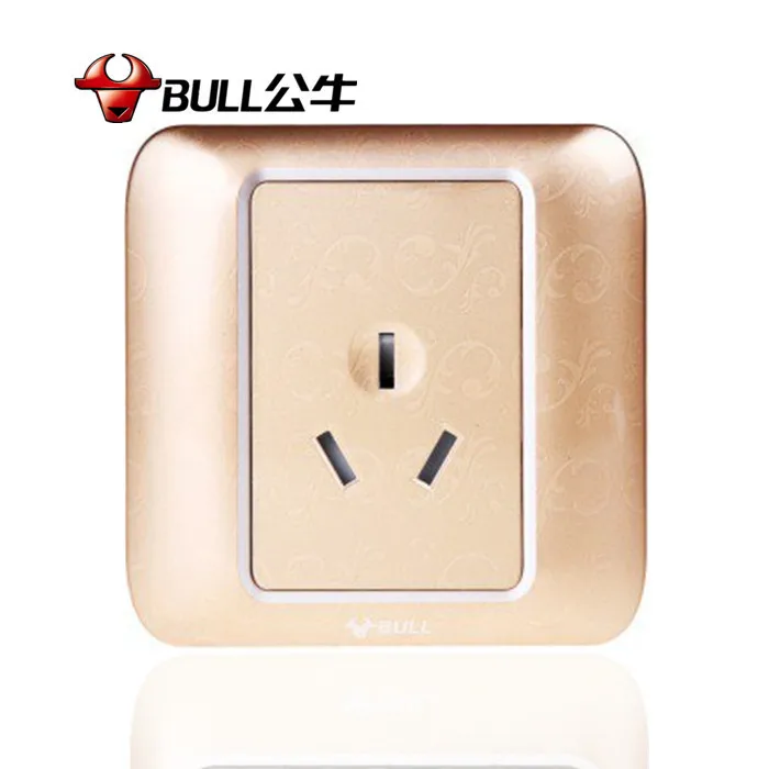 Genuine bull switch socket G10 decorative switch 86 champagne ...