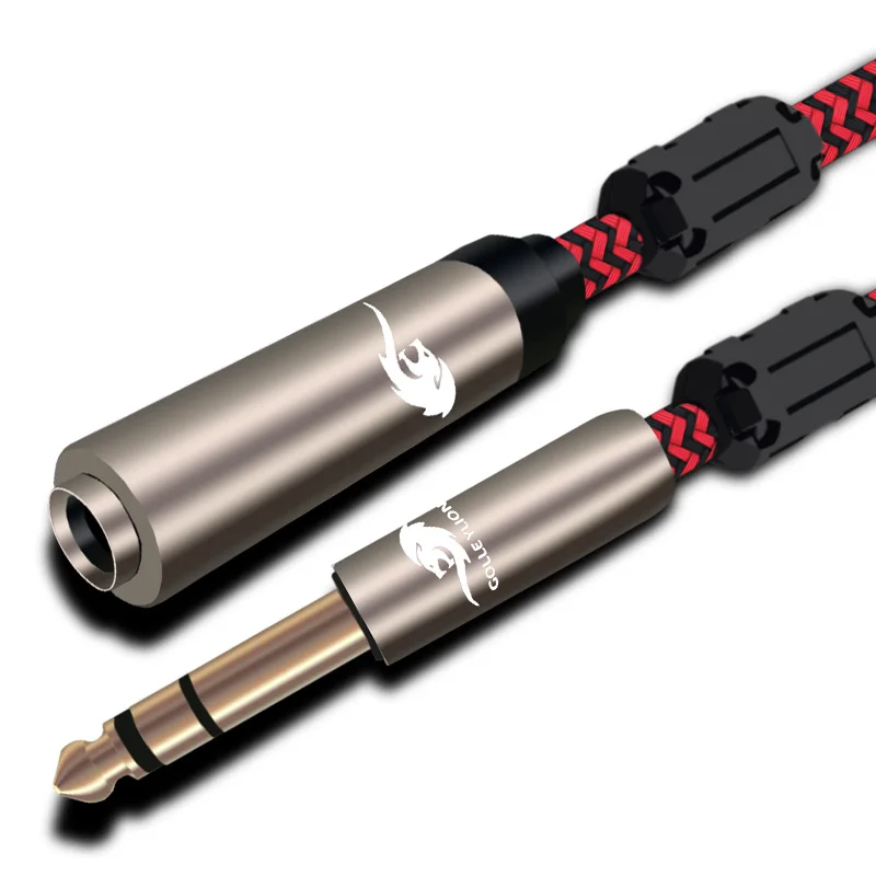 Audio Cable Stereo Male 6.35mm to 6.35mm Female Extension Cable 1/4 ...