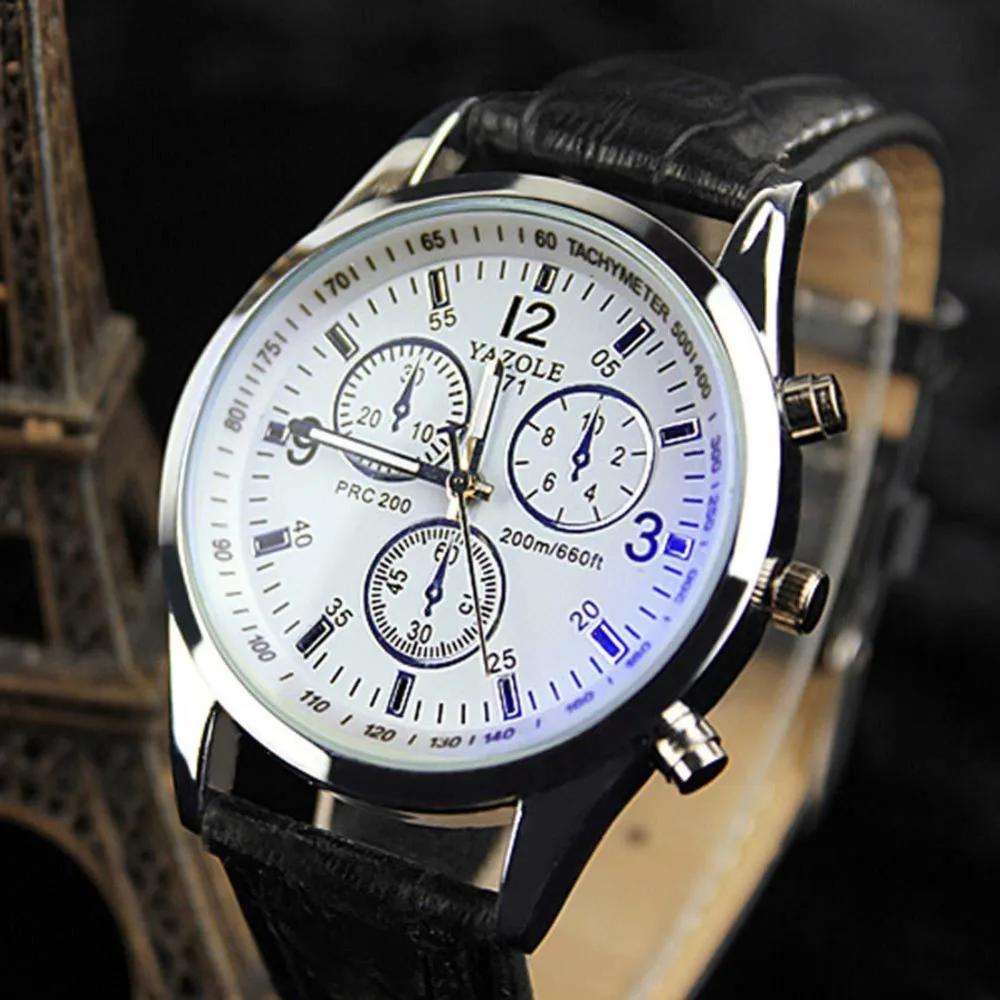 Men watch Luxury Brand Watches Quartz Clock Fashion Leather belts Watch ...