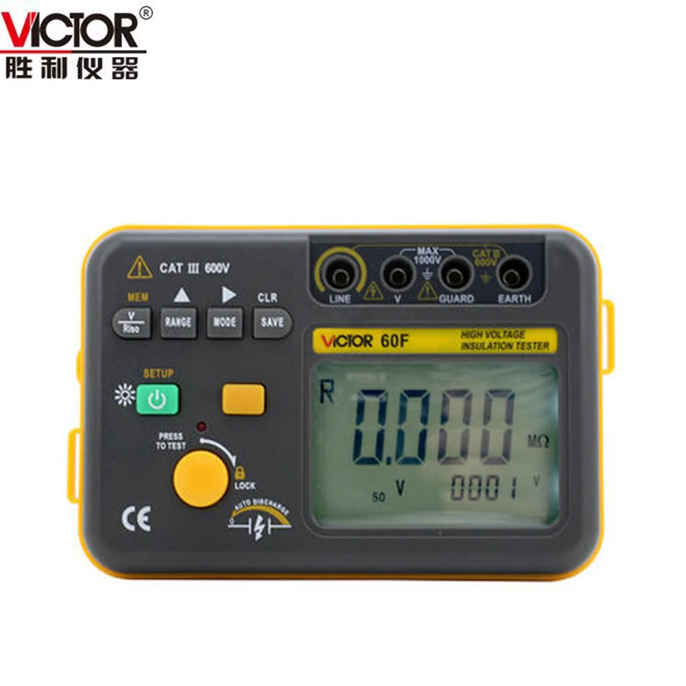 VICTOR-VC60F-Digital-Insulation-Resistance-Tester-Mega-Meter ...