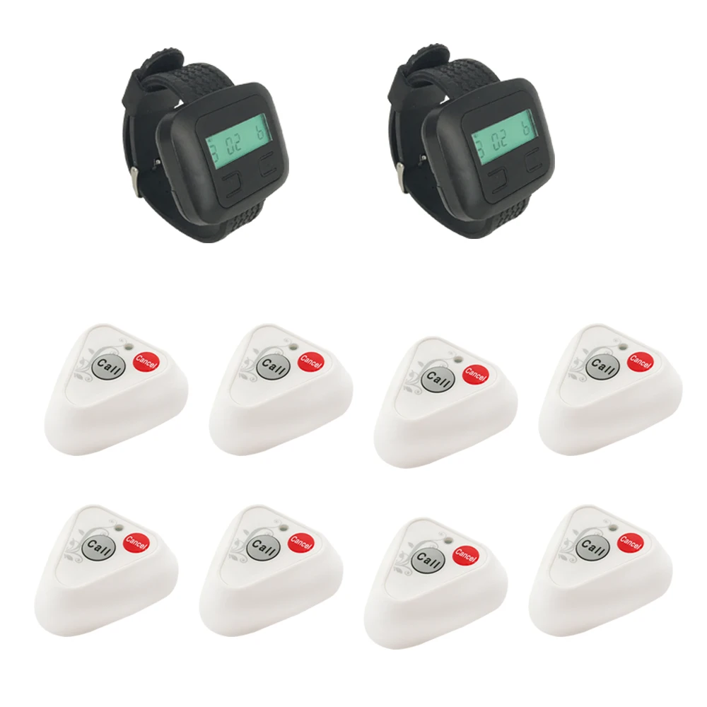 JINGLE BELLS 8 calling buttons and 2 watch pager receiver / wireless ...