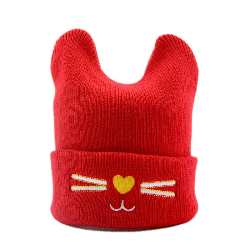 Bnaturalwell Cartoon Baby Hats Cat Knitted Cap Beard With Ears Winter ...
