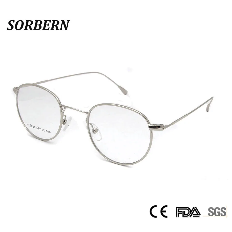 Stainless Steel Ultralight Eyeglasses Optical Glasses Frame Round Women ...