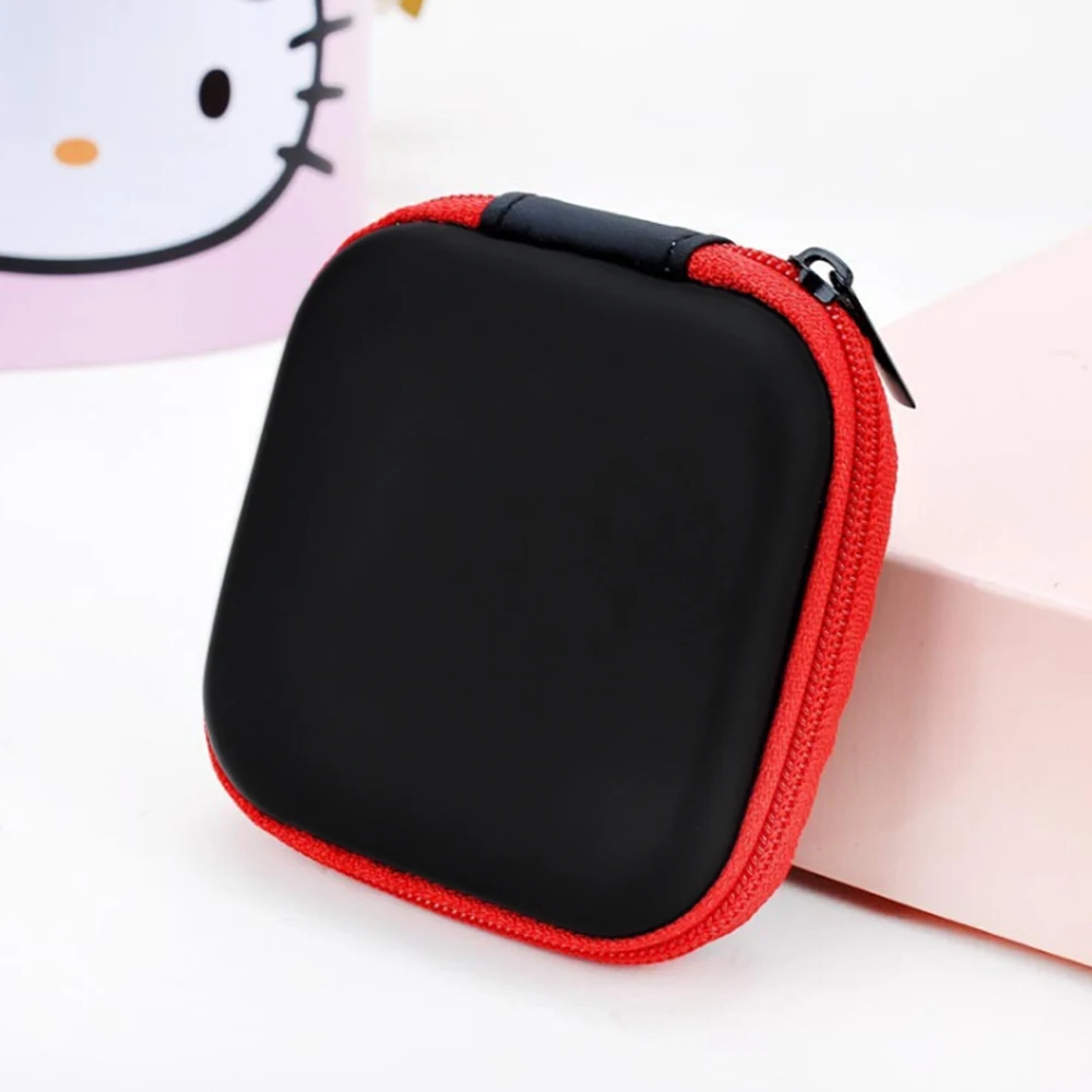 Protable Earphone Case for Headphones Case Mini Fiber Zipper Storage ...