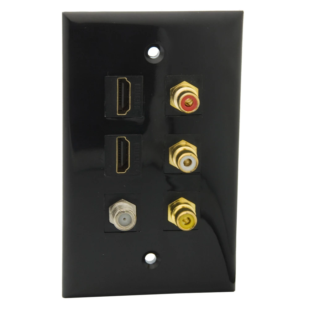 Hdmi Rca Wall Plate | Rg6 Connector Wall | Gang Hdmi | F Rg6 | Panel ...