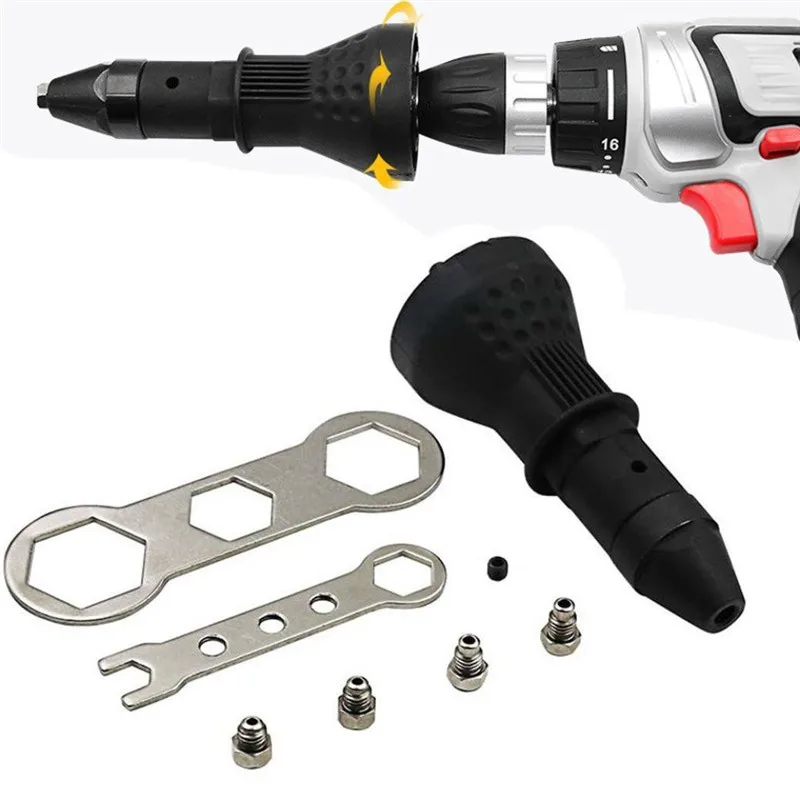 Electric Rivet Nut Gun Riveting Tool Cordless Riveting Drill Adaptor ...