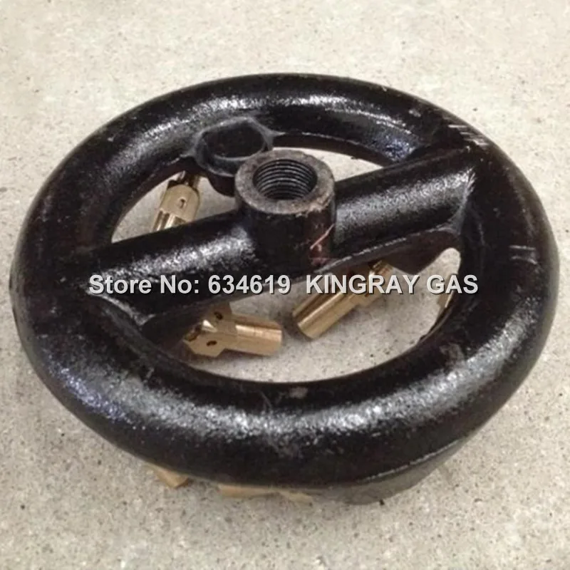 10 Nozzles Cast Iron Gas Injection Burner Propane / Natural Gas Kitchen ...