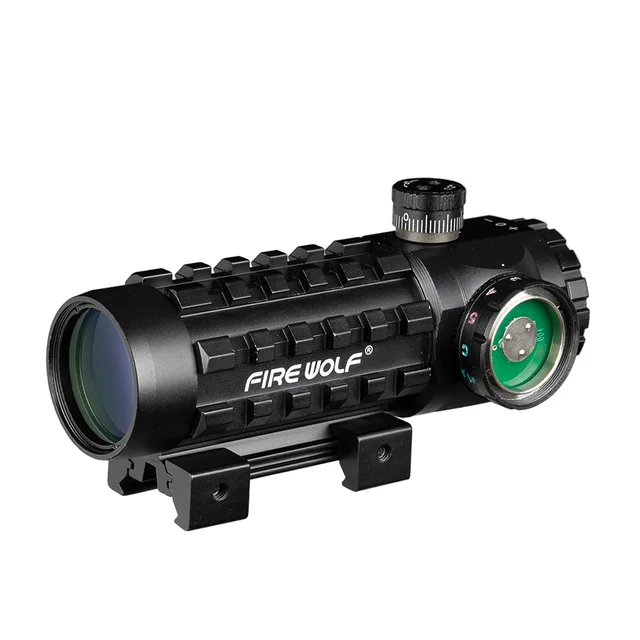 Fire Wolf 3X28 Green Red Dot Cross Sight Scope Tactical Optics ...