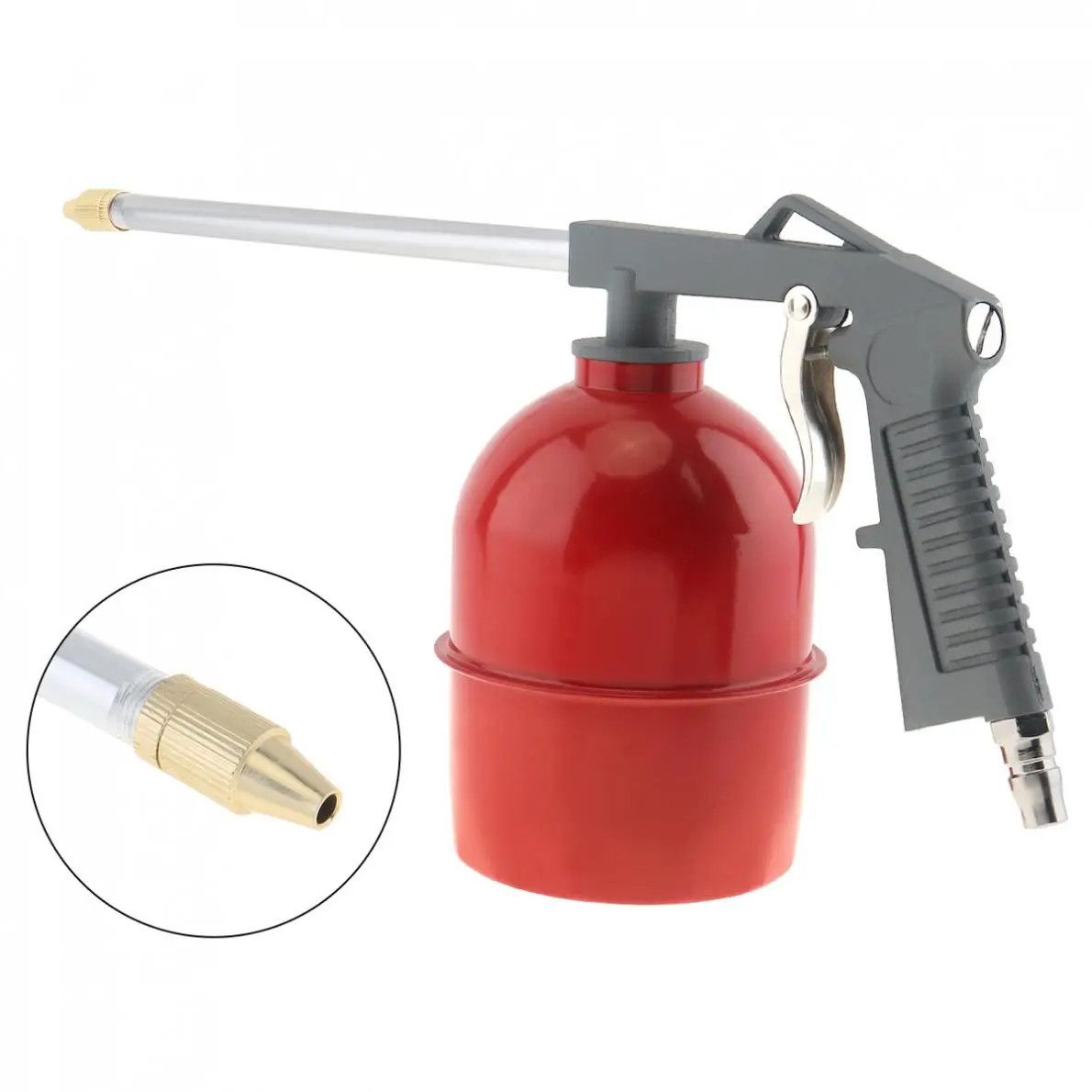 3PCS Red Pot Type Pneumatic Spray Gun with 6mm Nozzle Caliber and ...