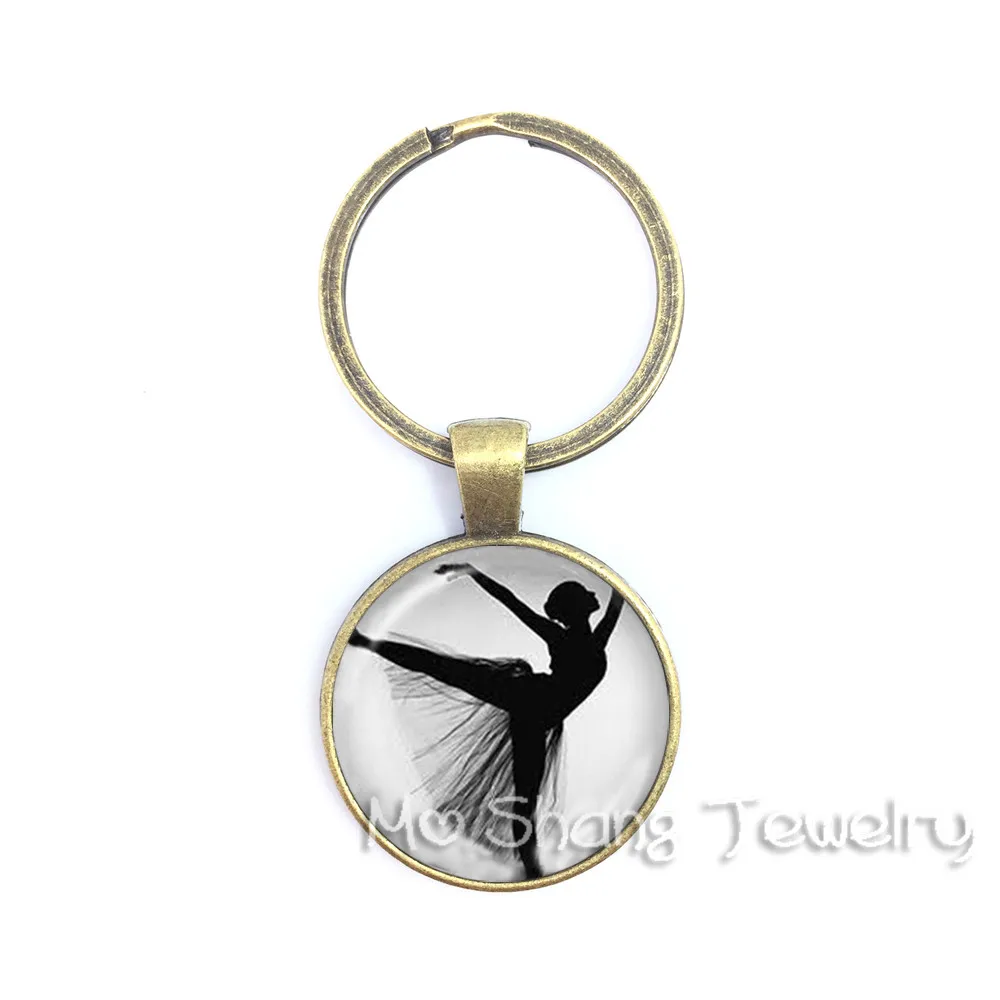 2017 Antique Bronze Plated Ballerina Silhouette Key Chains Ballerina ...