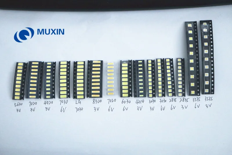 Kit de LED SMD MX 1 2W, 3V/6V 2835/3030/2828/3535/5630/7020/7030/4020, blanco frío, cuentas de ...